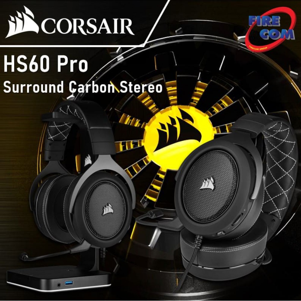 (HEADSET)Corsair HS60 Pro Surround Carbon Stereo