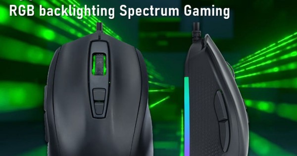 (Mouse) EGA Type M1 Black RGB backlighting Spectrum Gaming