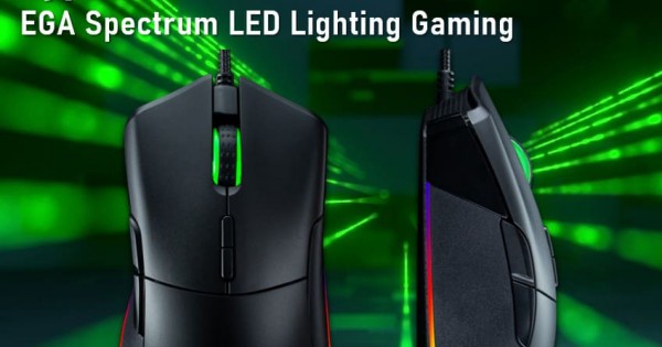 (Mouse) EGA Type M7 Black EGA Spectrum LED Lighting Gaming