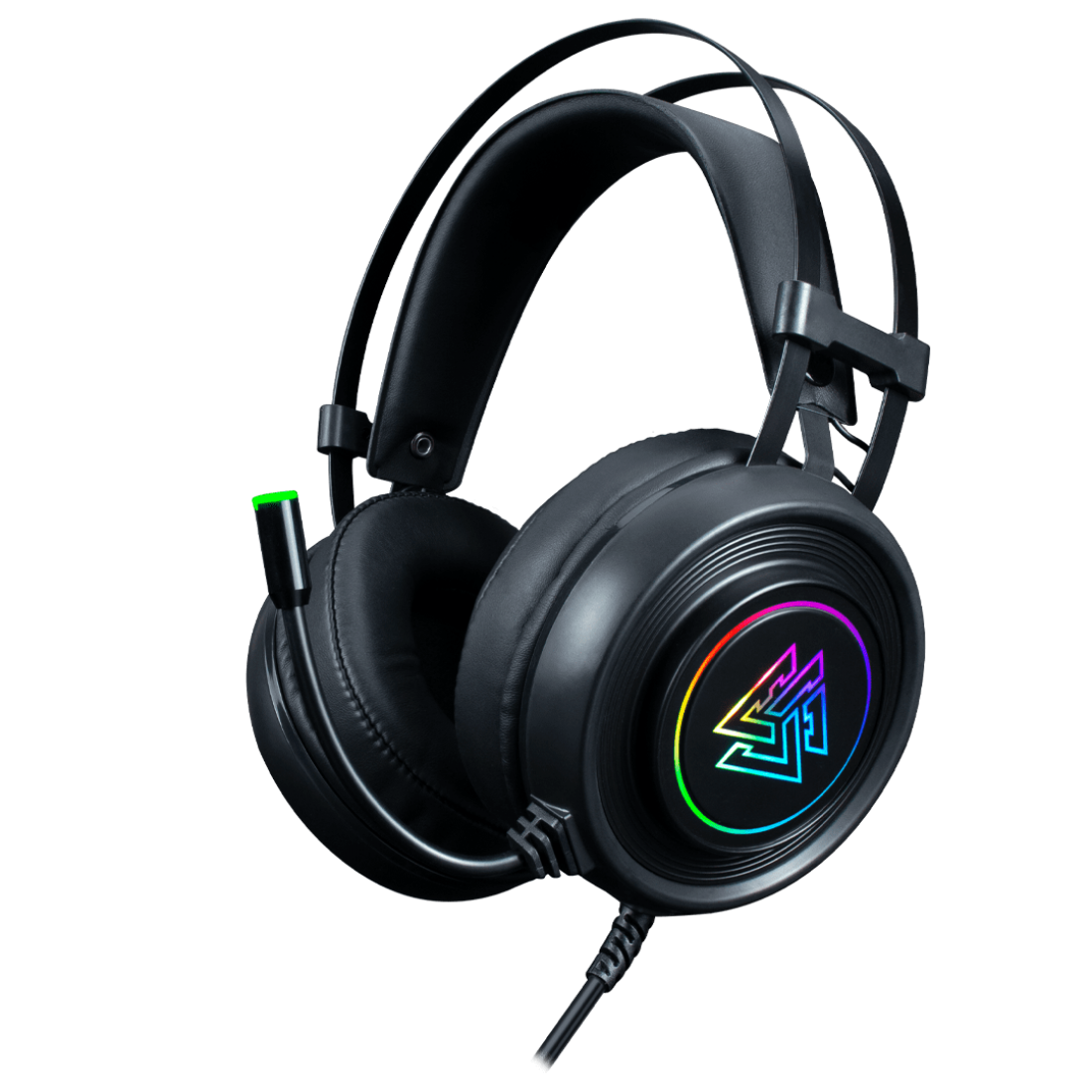 (HEADSET) EGA Type H3 Black Virtual7.1 Software Spectrum LED Lighting
