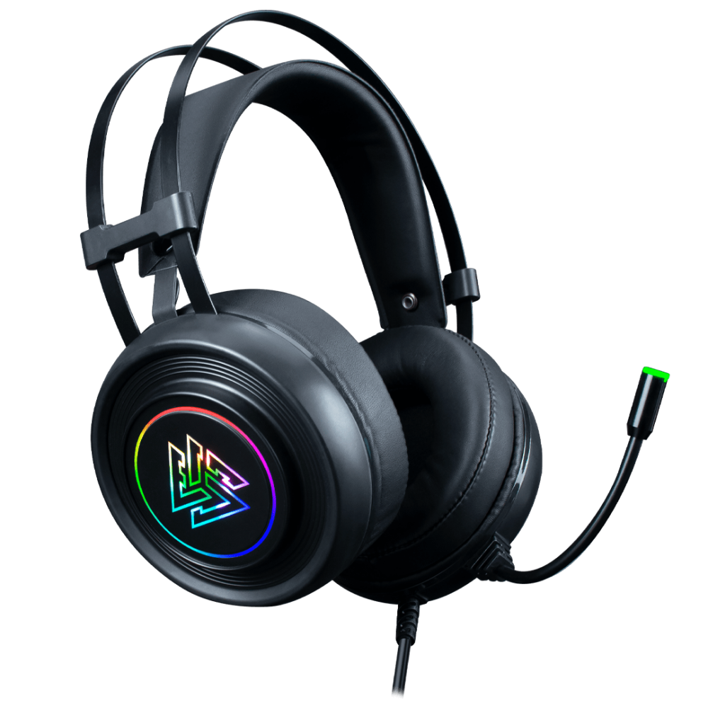 (HEADSET) EGA Type H3 Black Virtual7.1 Software Spectrum LED Lighting