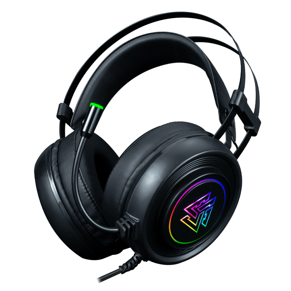 (HEADSET) EGA Type H3 Black Virtual7.1 Software Spectrum LED Lighting