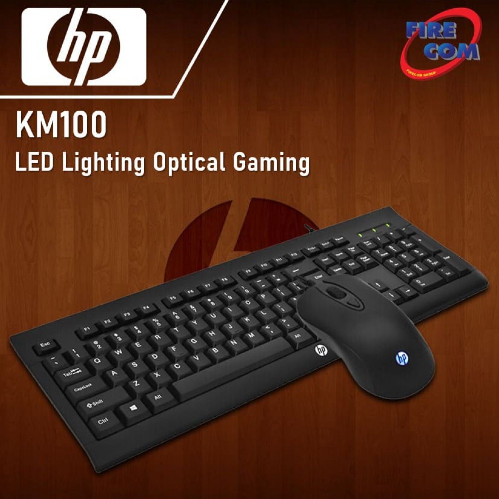 (KEYBOARD&MOUSE) HP KM100 LED Lighting Optical Gaming