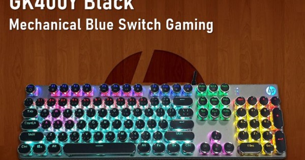 (KEYBOARD) HP GK400Y Black Mechanical Blue Switch Gaming