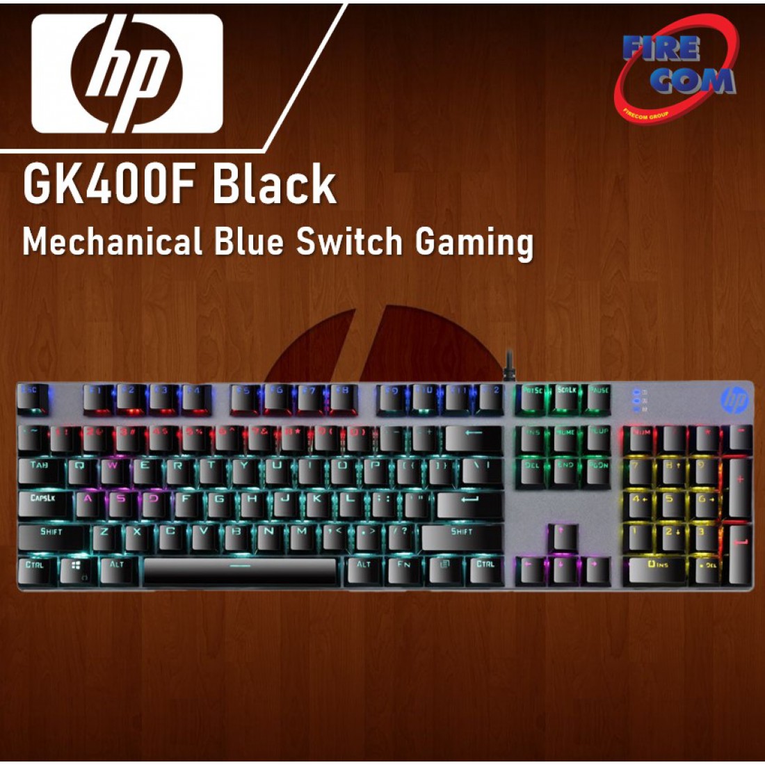 (KEYBOARD) HP GK400F Black Mechanical Blue Switch Gaming