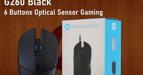 (Mouse)HP G260 Black 6 Buttons Optical Sensor Gaming