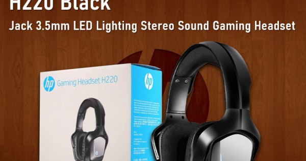 (HEADSET)HP H220 Black Jack 3.5mm LED Lighting Stereo Sound Gaming Headset