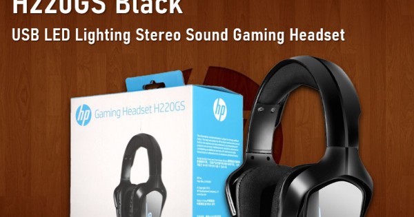 (HEADSET)HP H220GS Black USB LED Lighting Stereo Sound Gaming Headset