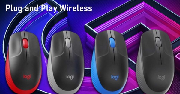 (Mouse)Logitech M190 Full-Size Plug and Play Wireless