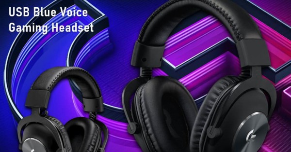(HEADSET)Logitech G Pro X Black USB Blue Voice Gaming Headset