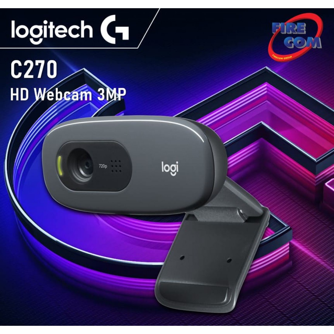 (WEBCAM)Logitech C270 HD Webcam 3MP