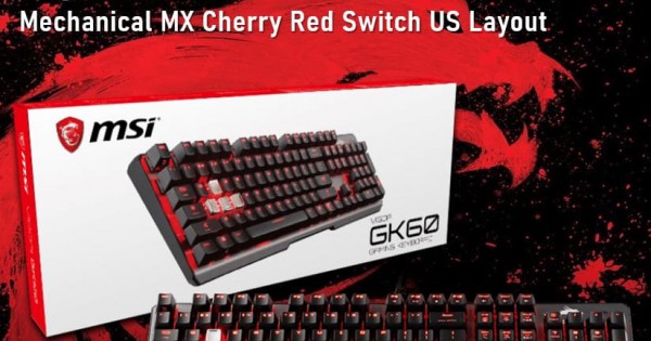 (KEYBOARD)MSI Vigor GK60 Mechanical MX Cherry Red Switch US Layout