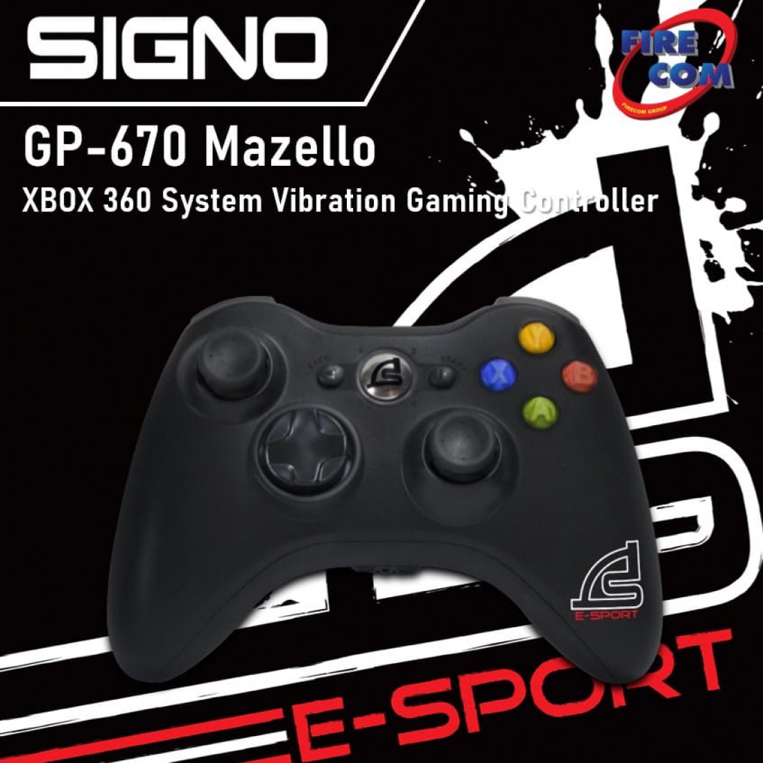 (JOYCONTROLLER)Signo GP-670 Mazello XBOX 360 System Vibration Gaming ...