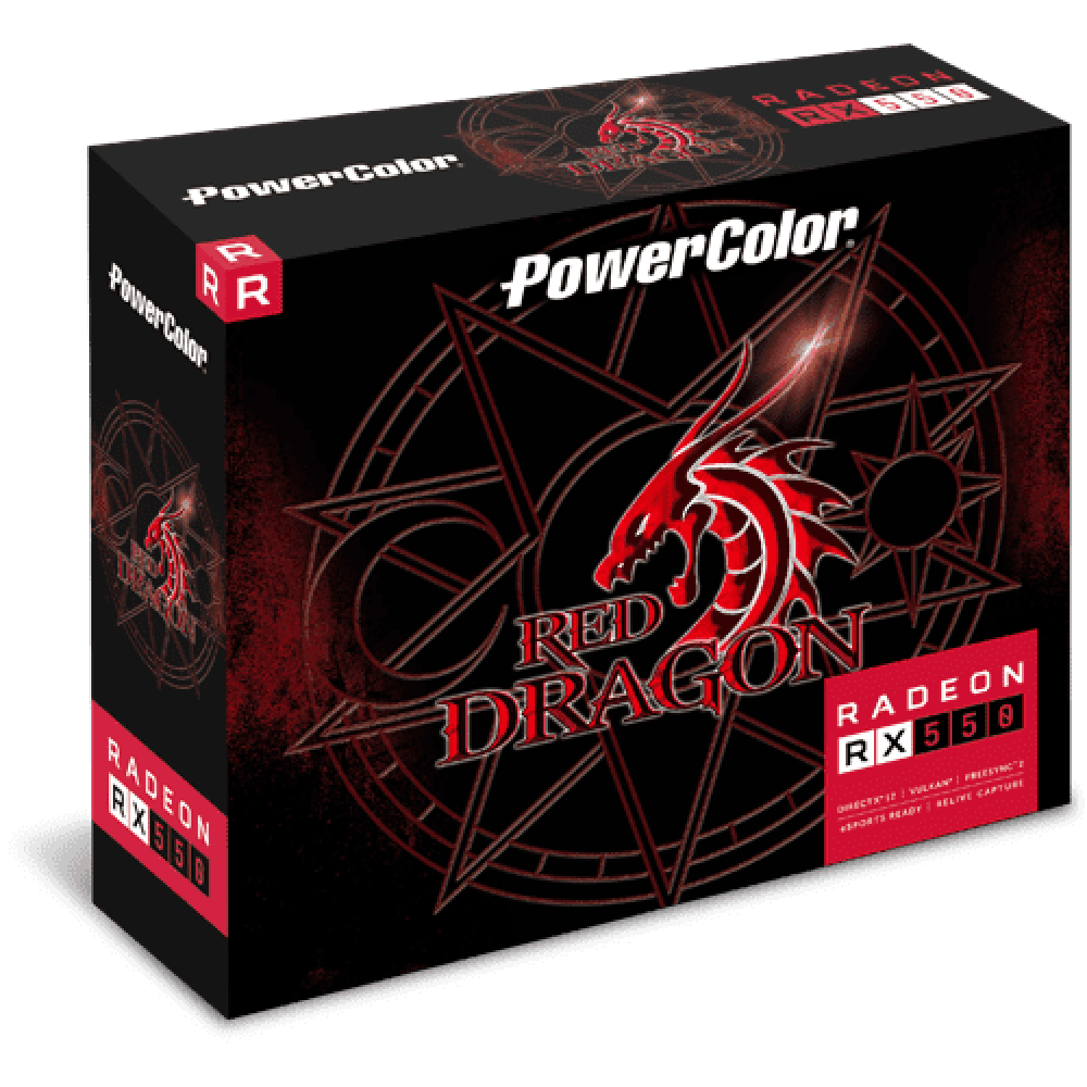 การ์ดจอ VGA PowerColor RX550/4Gb GDDR5 Red Dragon(AXRX 550 4GBD5-DHV2 ...