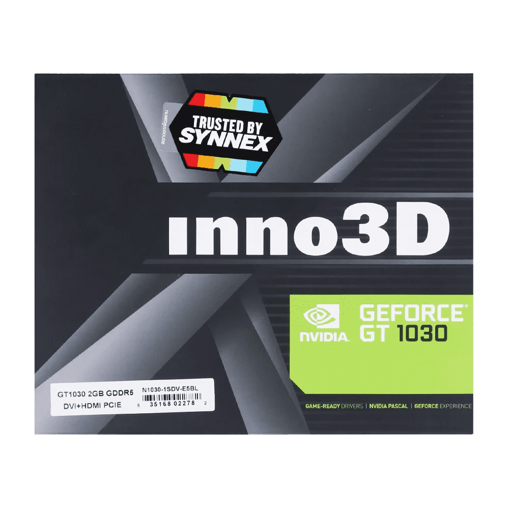 การ์ดจอ VGA INNO3D GEFORCE GT1030/2GB GDDR5 (N1030-1DDV-E5BL) สามารถออก ...