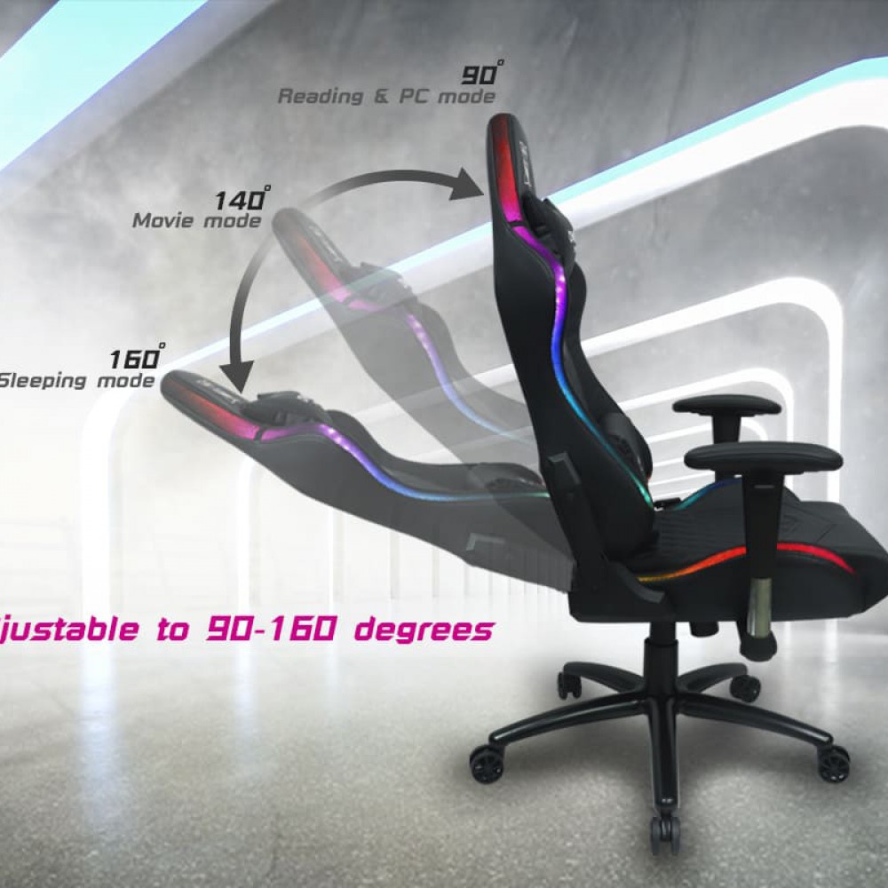 เก้าอี้คอมพิวเตอร์ Nubwo X107+ Black RGB Spectrum Professional Gaming ...