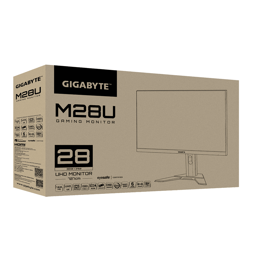MONITOR GIGABYTE M28U-AP - 28" IPS 4K 144Hz USB-C FREESYNC สามารถออก ...