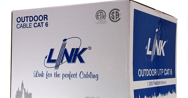 LAN CABLE LINK UTP CAT6 Outdoor Double Jacket w/Drop wire (ลวดสลิง) (US ...