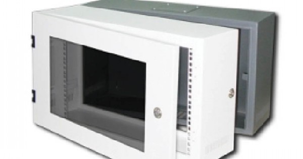 WALL RACK LITECH 19" 6U Depth 500 Single Door Tempered Glass Door,6port ...