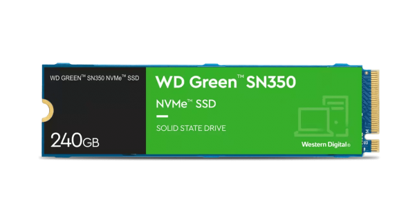 SSD WD 960Gb SSD M.2 Green SN350 NVMe Solid State Drive(WDS960G2G0C)